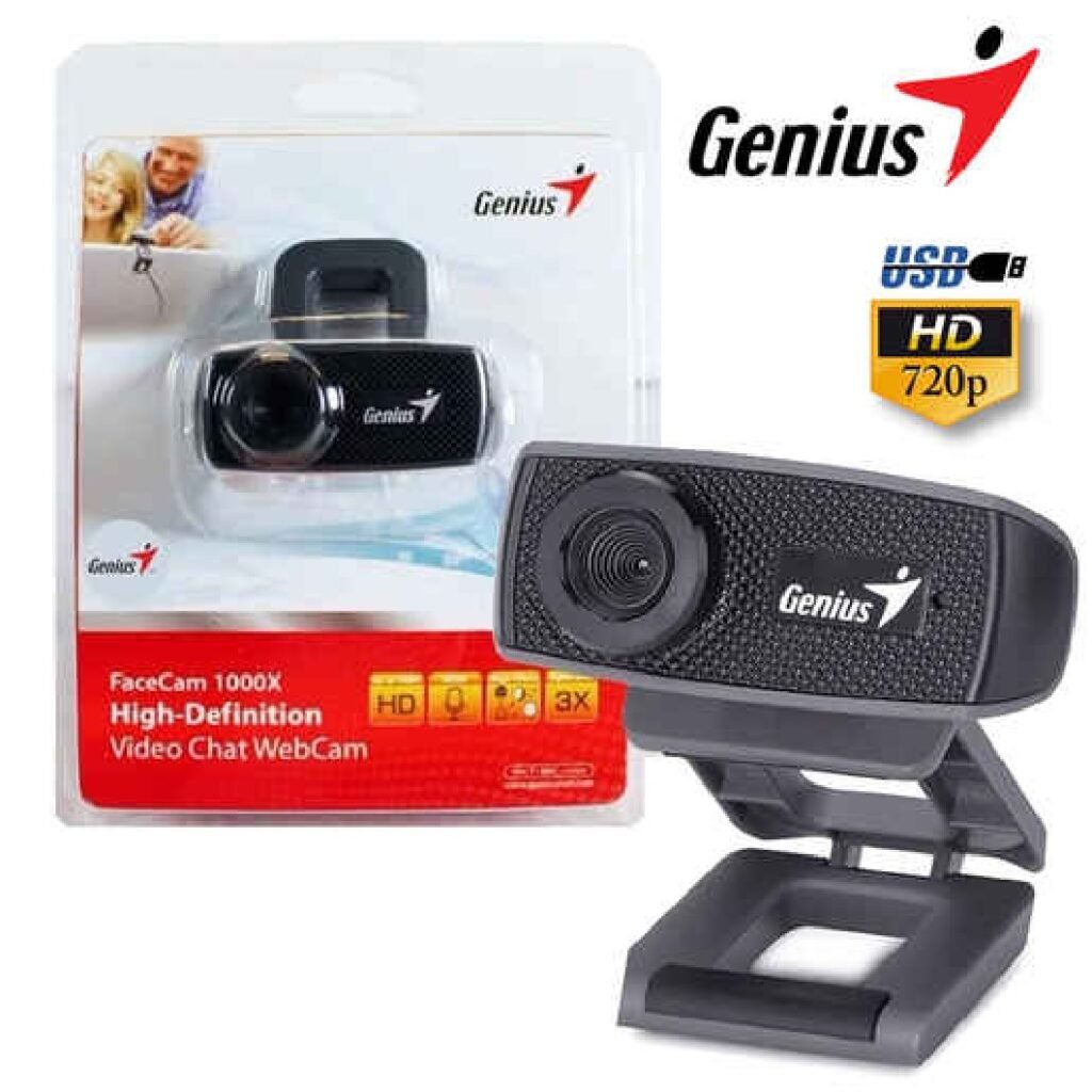 WebCam GENIUS 1000x Negra HD 720p USB - Compulab Technology