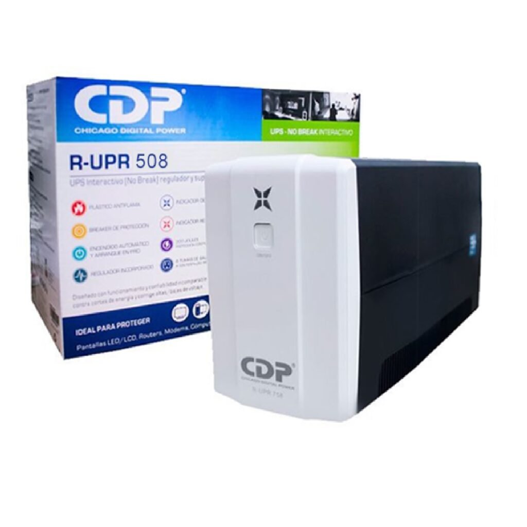 UPS CDP R-UPR508 INTERACTIVO 500VA 250W/ 8 TOMAS /110V/BAT 12V-4.5AH ...