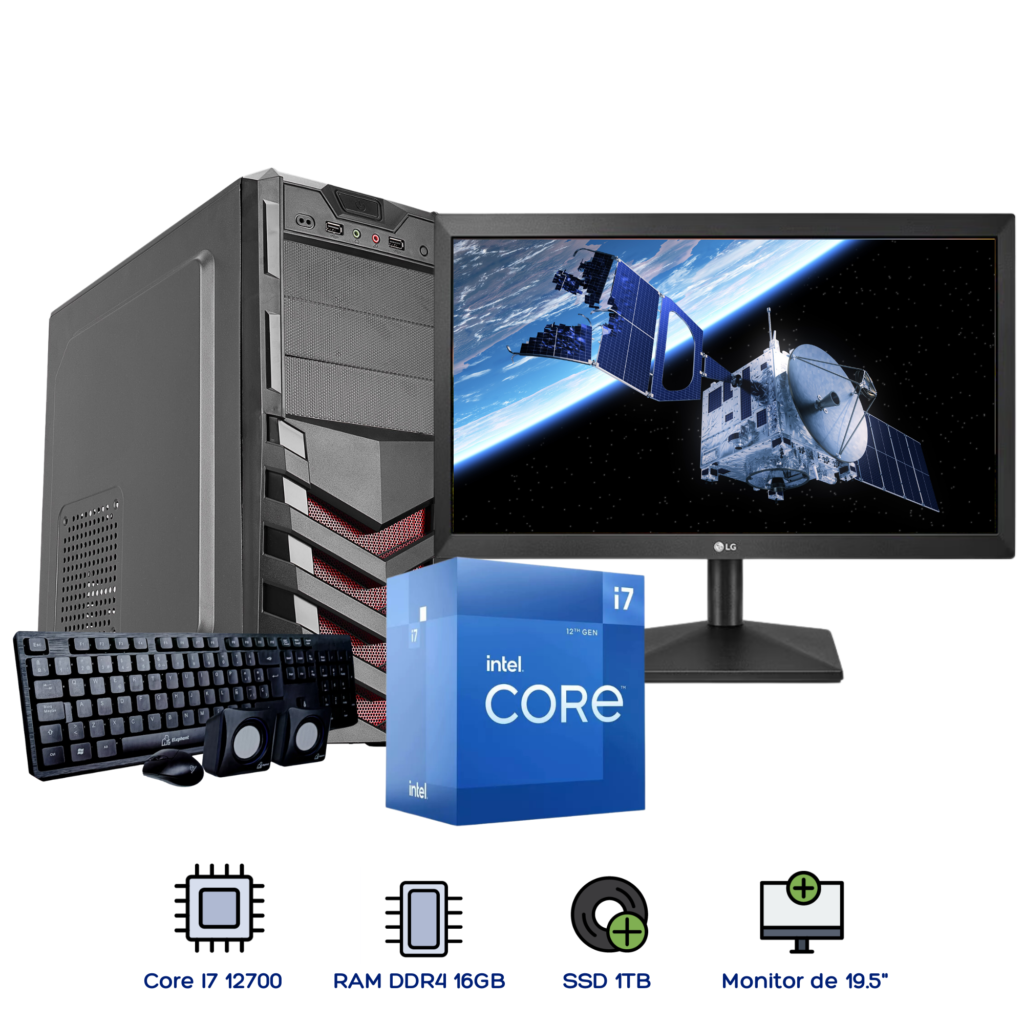PC + CPU CORE I7-12700 DISCO SSD 1TB 16GB RAM + MONITOR 19.5 - Compulab ...