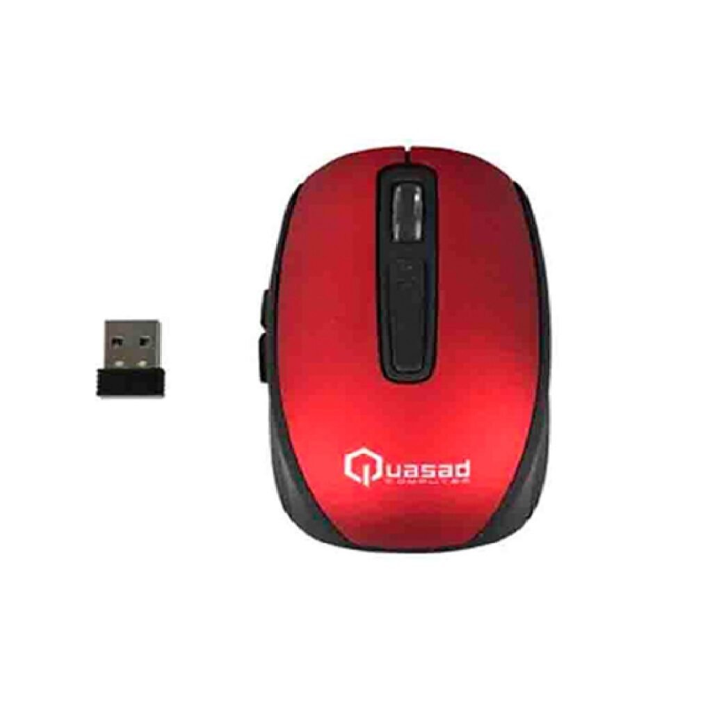 MOUSE QUASAD QM-850 WIRELESS RED 1600 DPI RECARGABLE - Compulab Technology