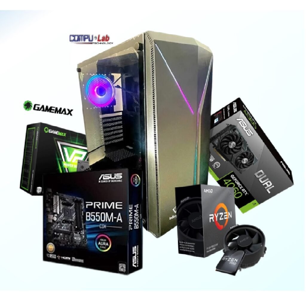 CPU GAMER AMD RYZEN 5 5600GT/SSD1TB/16GB/MBA B550/CASE GAMER/RTX8G4060 - Compulab Technology