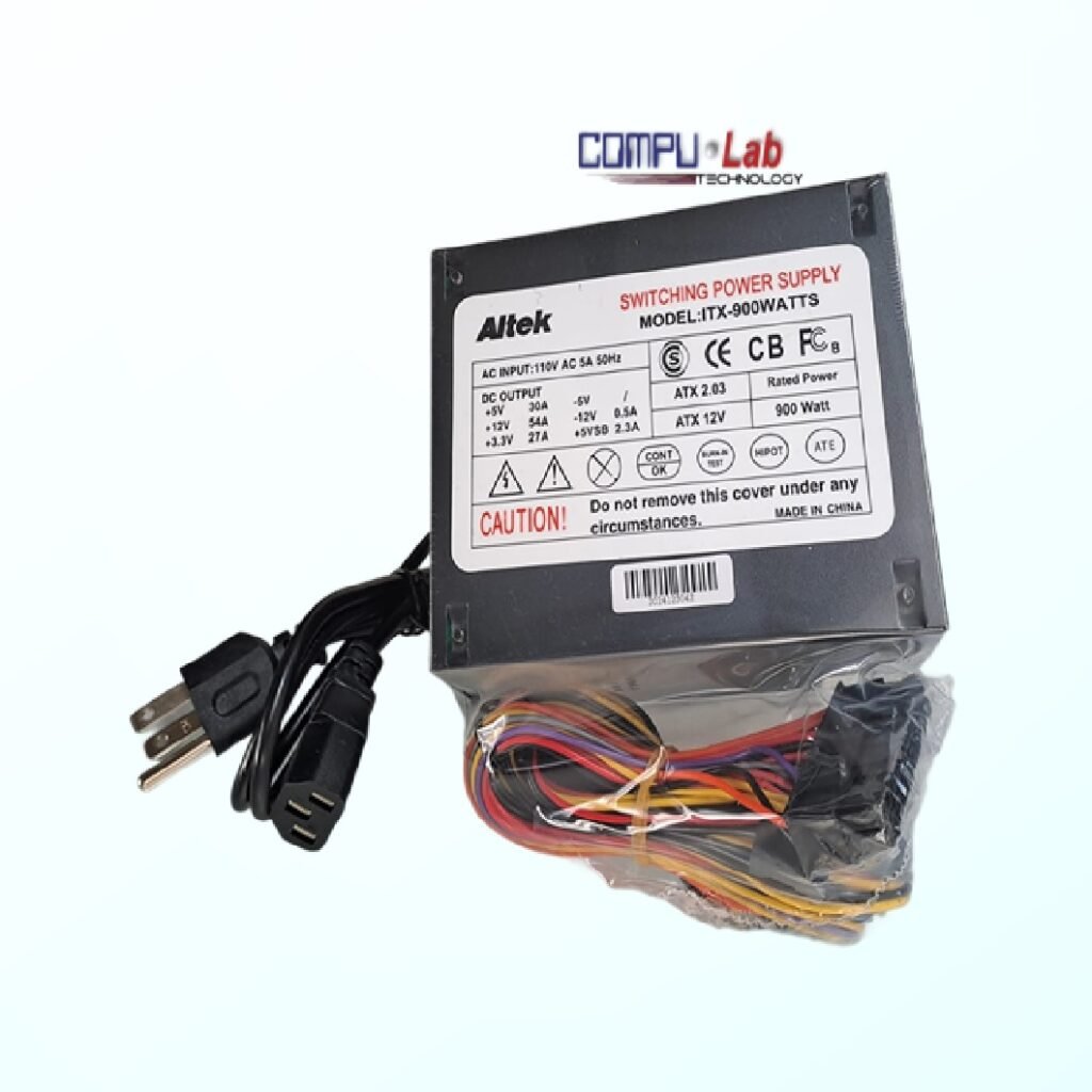 FUENTE DE PODER ALTEK 900W ATX BLACK - Compulab Technology