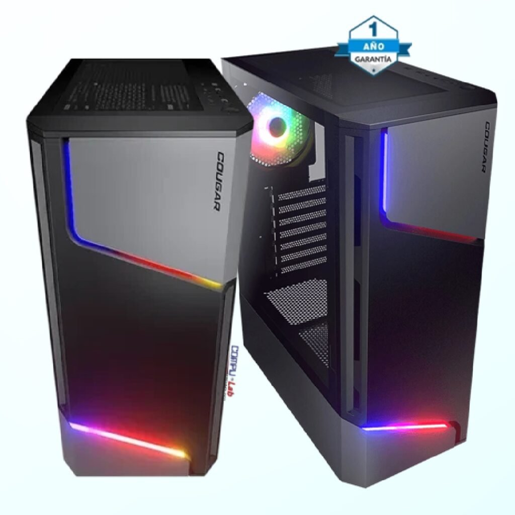 CASE COUGAR GAMER MX360 RGB VIDRIO TEMPLADO / MID TOWER / 1 VENTILADOR ...