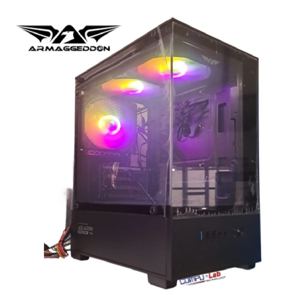 CASE GAMER ARMAGGEDDON AQUARON DUPLEX ONE BLACK 3 VENTILADORES ...